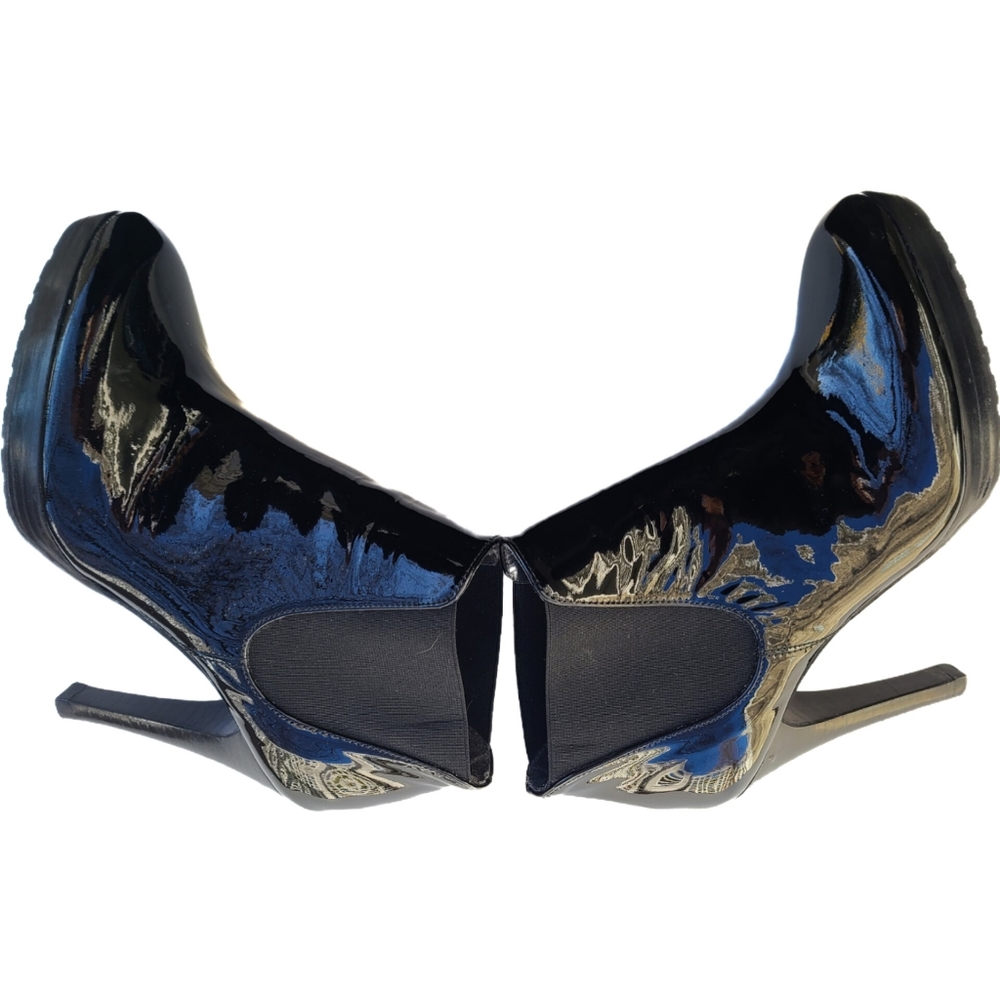 Stuart Weitzman Lug Sole Black Patent Leather Platfor… - Gem